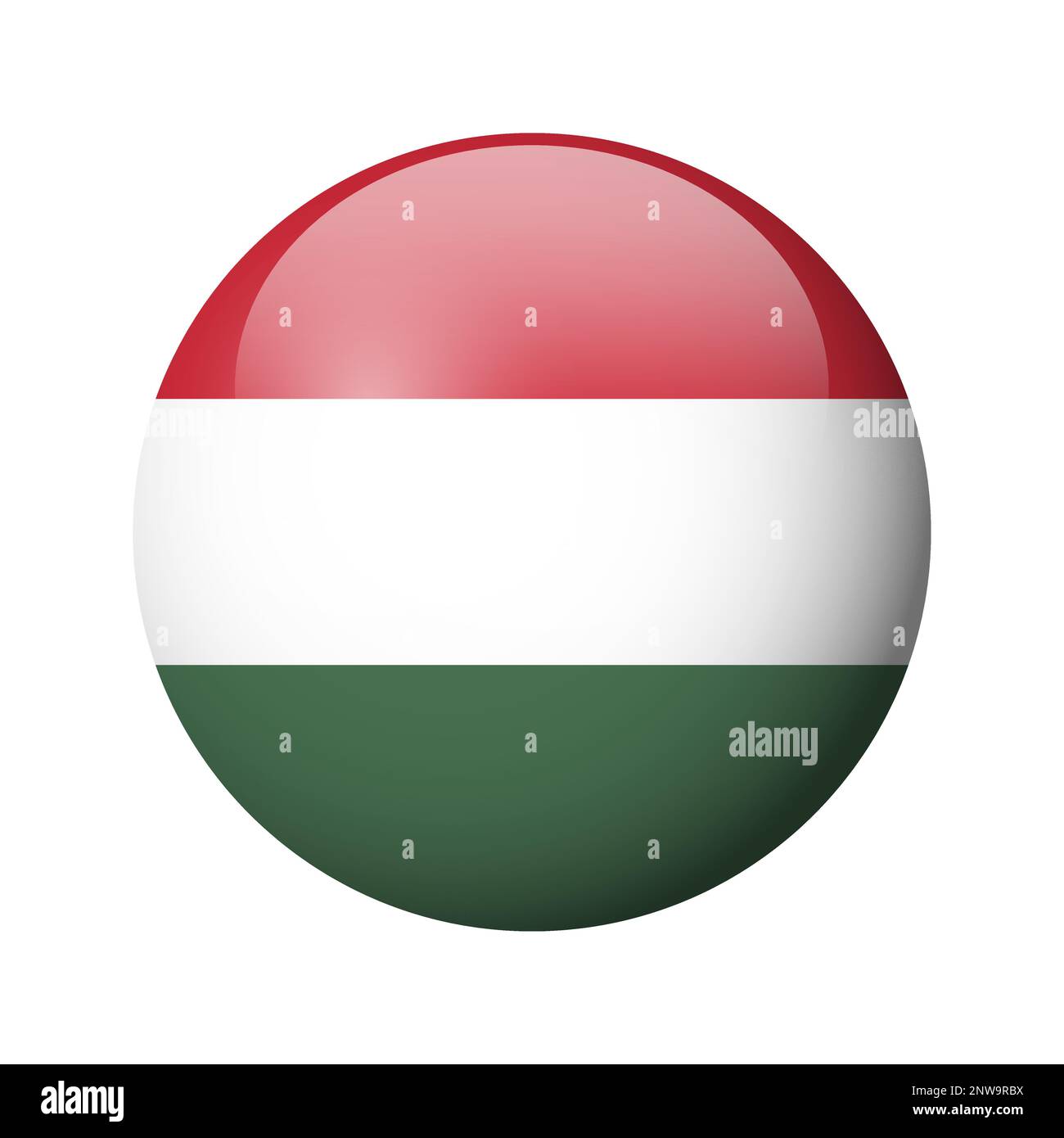 Hungary flag - glossy circle badge. Vector icon Stock Vector Image ...