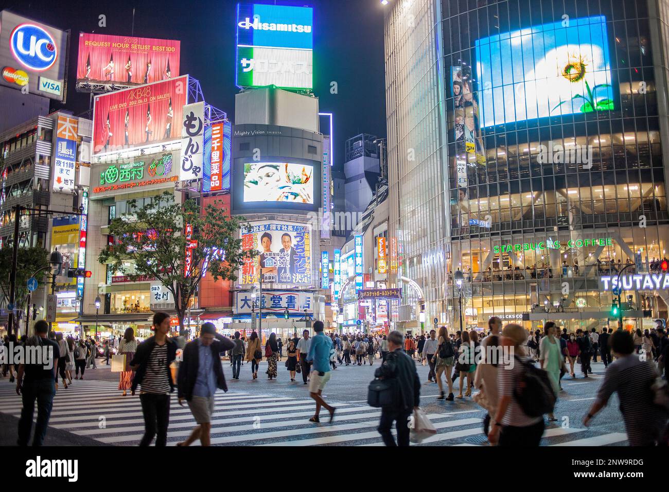 Shibuya.Scramble Kousaten crossing in Hachiko square. Tokyo city, Japan ...
