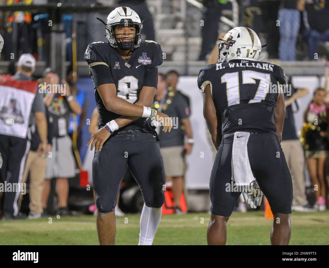 December 1, 2018: UCF's Darriel Mack Jr. #8 and Marlon Williams #17 ...