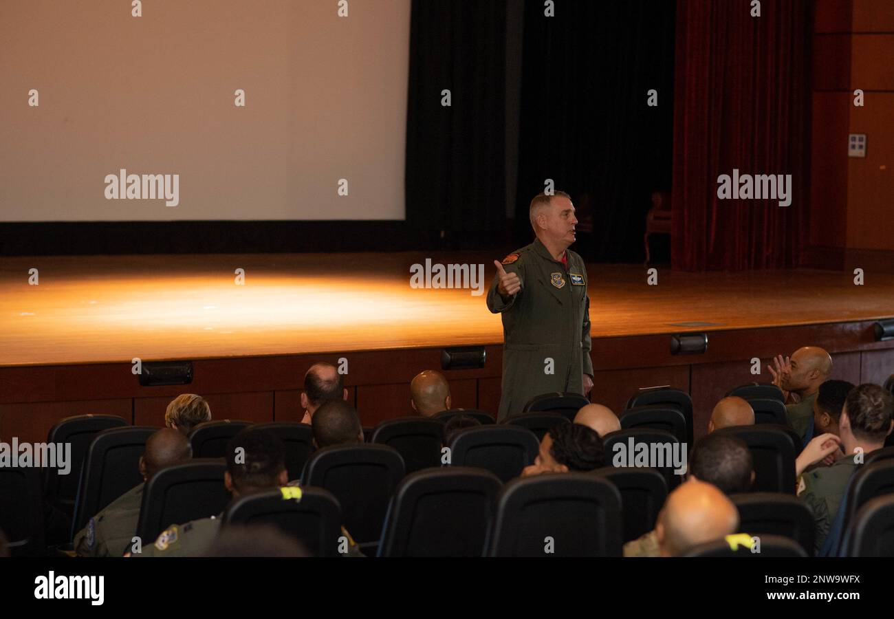 General Mike Minihan, commander of Air Mobility Command, delivers ...