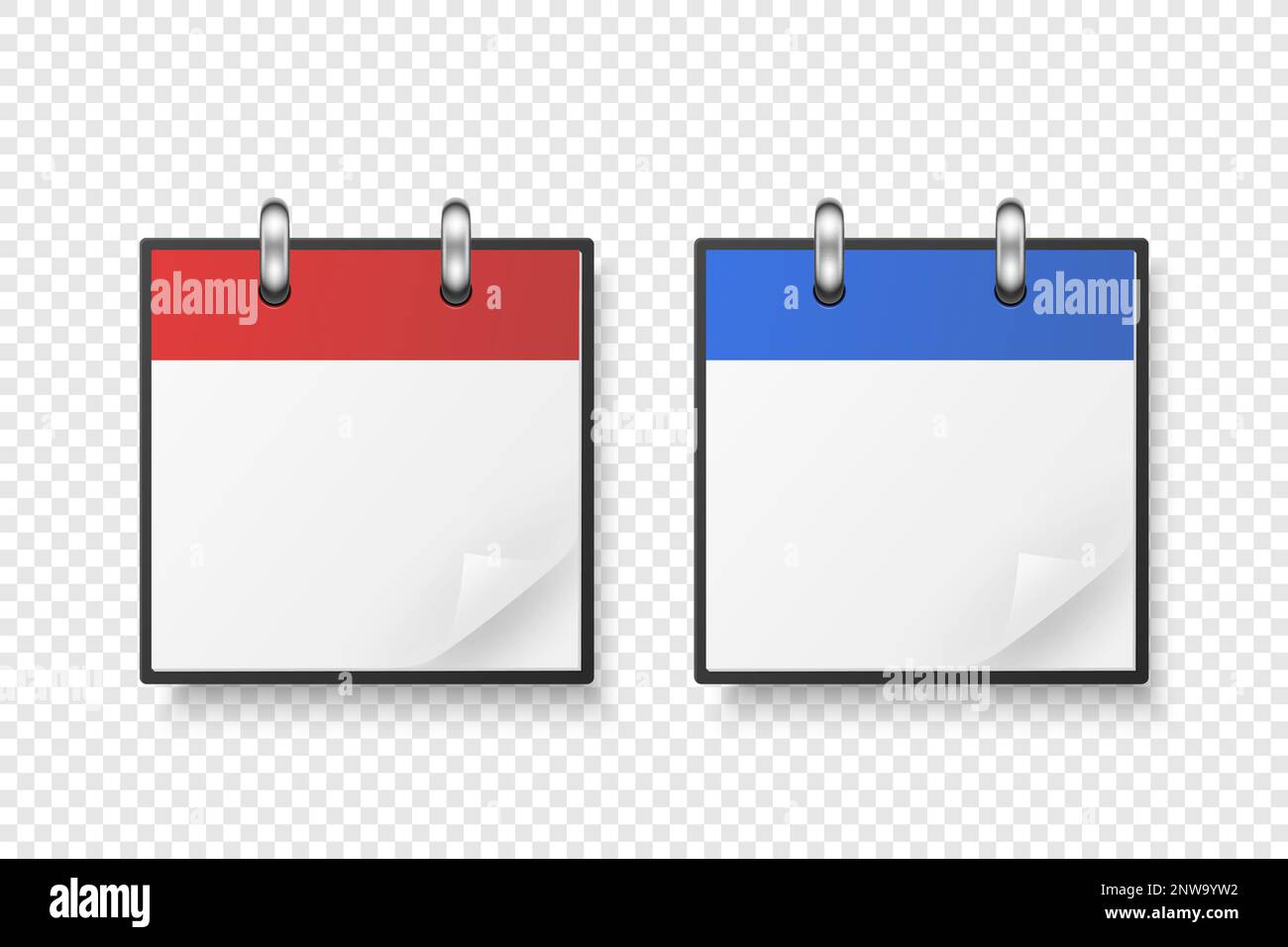Vector 3d Realistic Paper Classic Simple Minimalistic Red and Blue ...