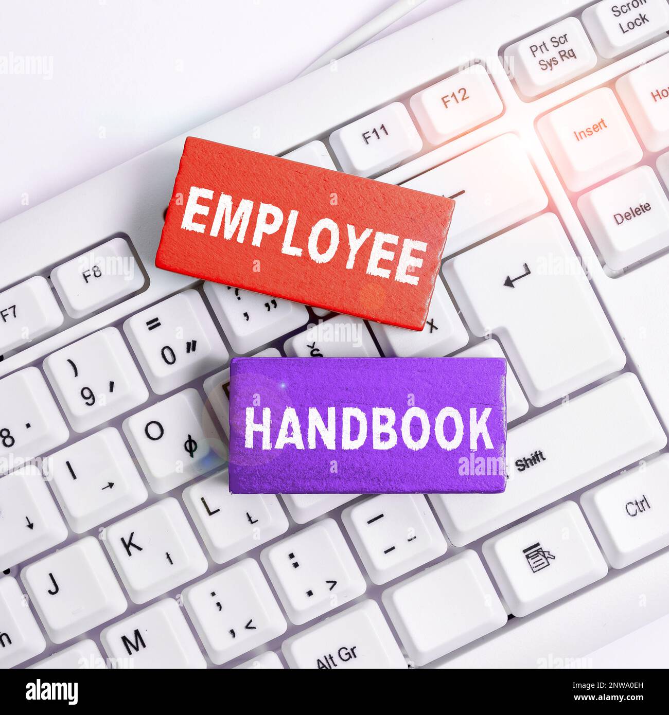 Sign displaying Employee Handbook, Word Written on Document that ... Sign displaying Employee Handbook, Word Written on Document that ...