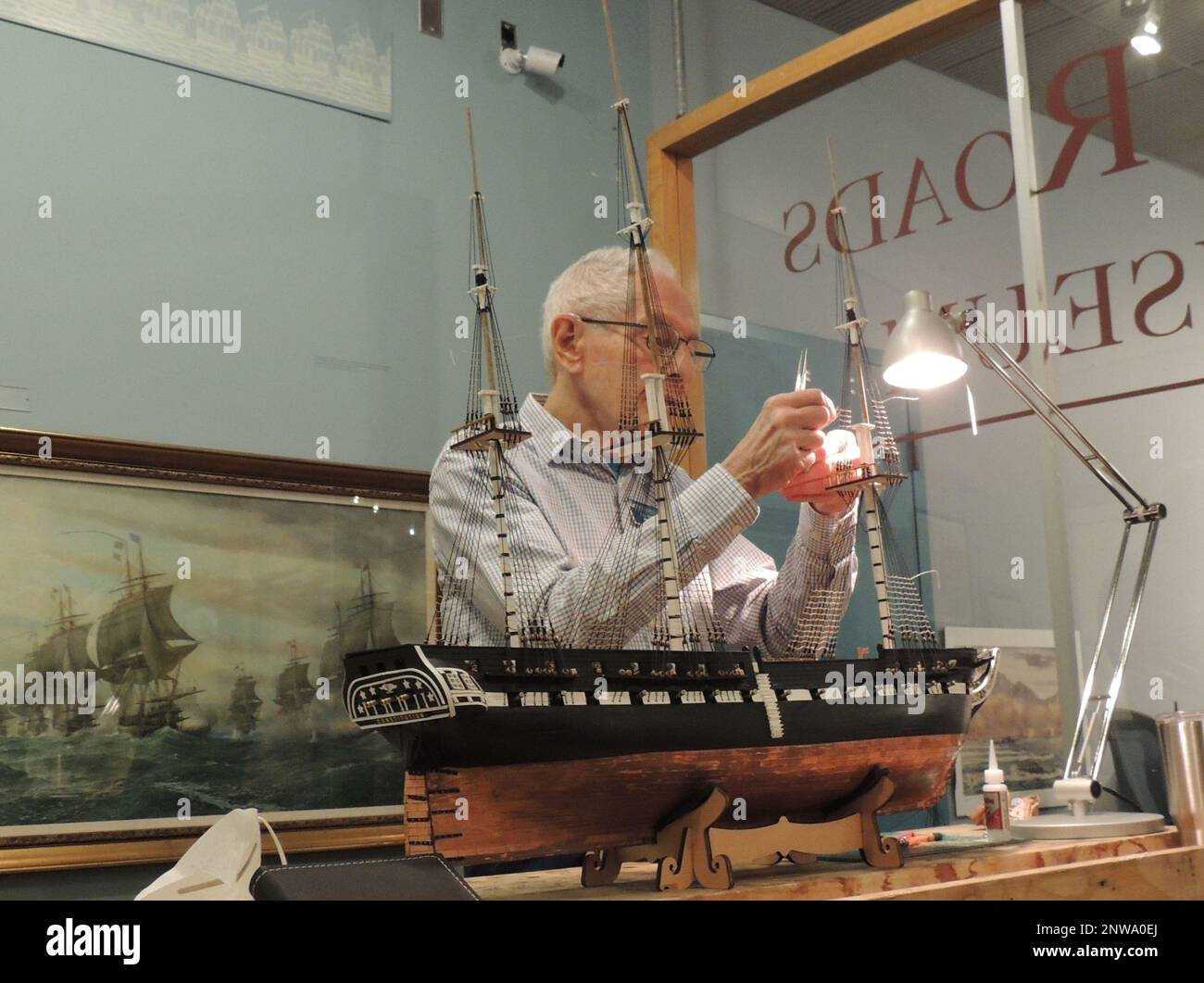 Lee Martin, a Volunteer Model Shipbuilder at the Hampton Roads Naval ...