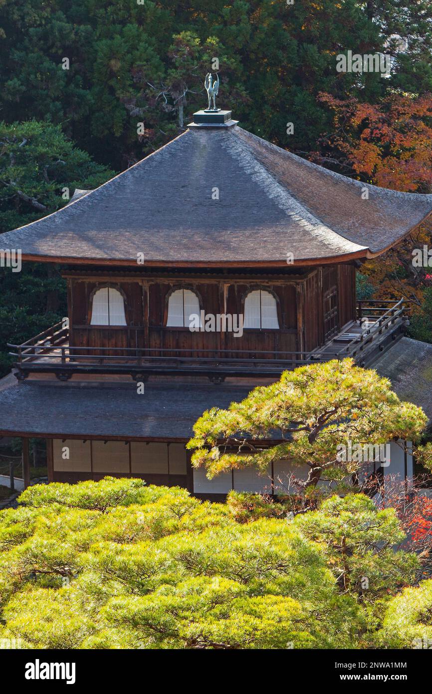 Silver Pavilion, Ginkaku ji temple, Kyoto, Kansai, Japan Stock Photo ...
