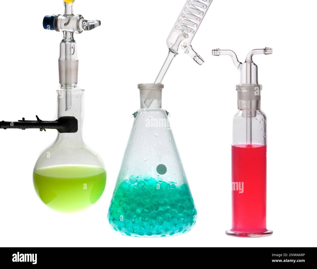 Flasks with chemicals Laboratory Equipment Stock Photo - Alamy