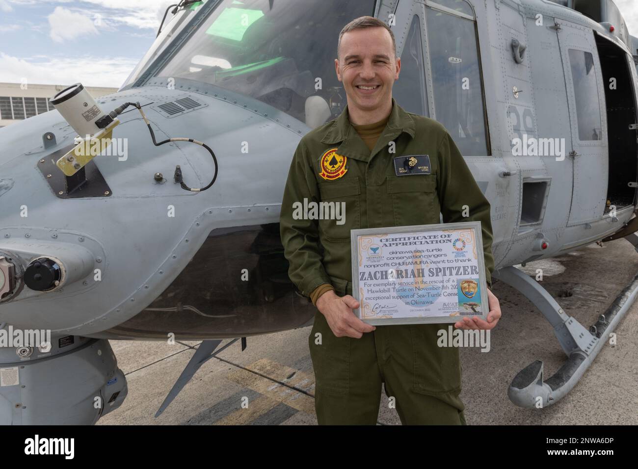 U.S. Marine Corps Master Sgt. Zachariah Spitzer, the avionics chief for ...
