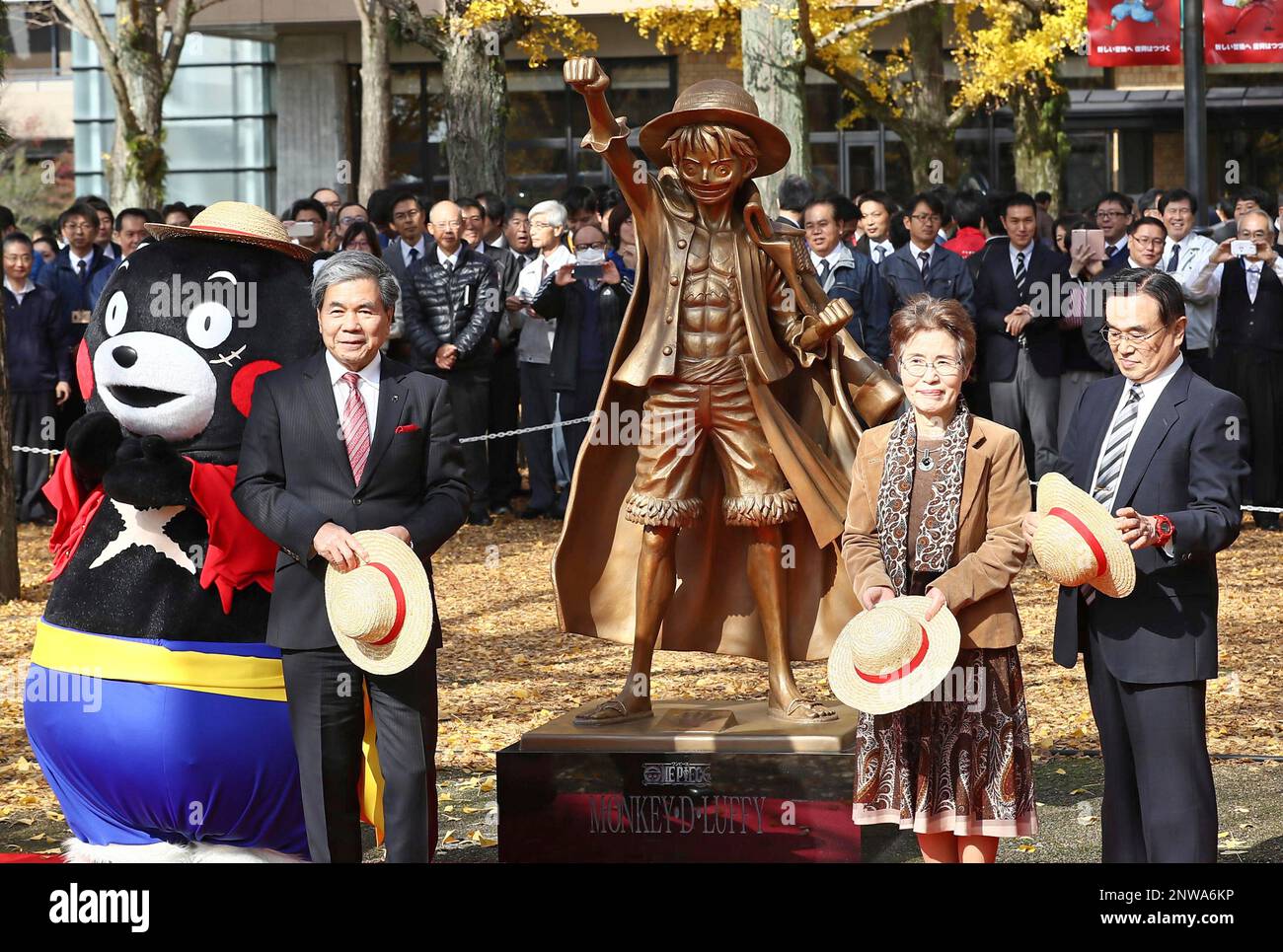The statue of Monkey D. Luffy, the main character of popular manga "ONE ...