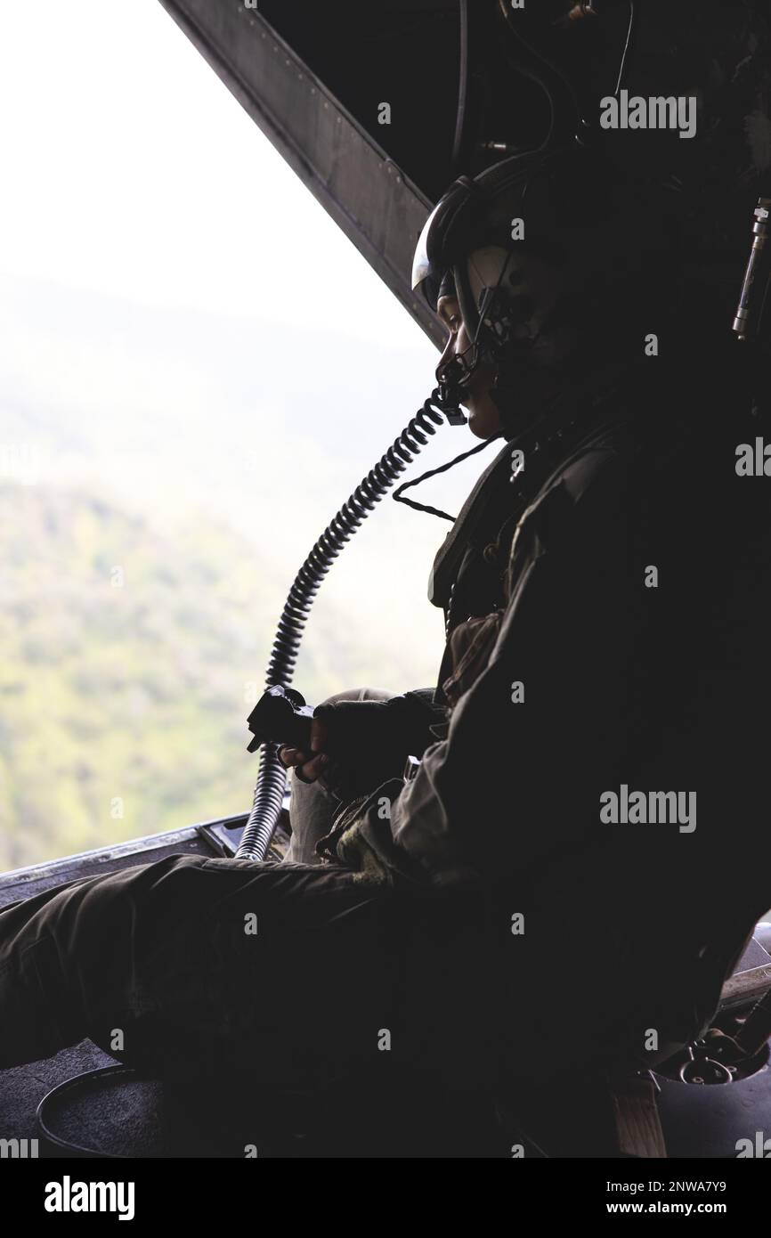 U.S. Marine Corps Sgt. Spencer Neale, a tiltrotor crew chief with ...