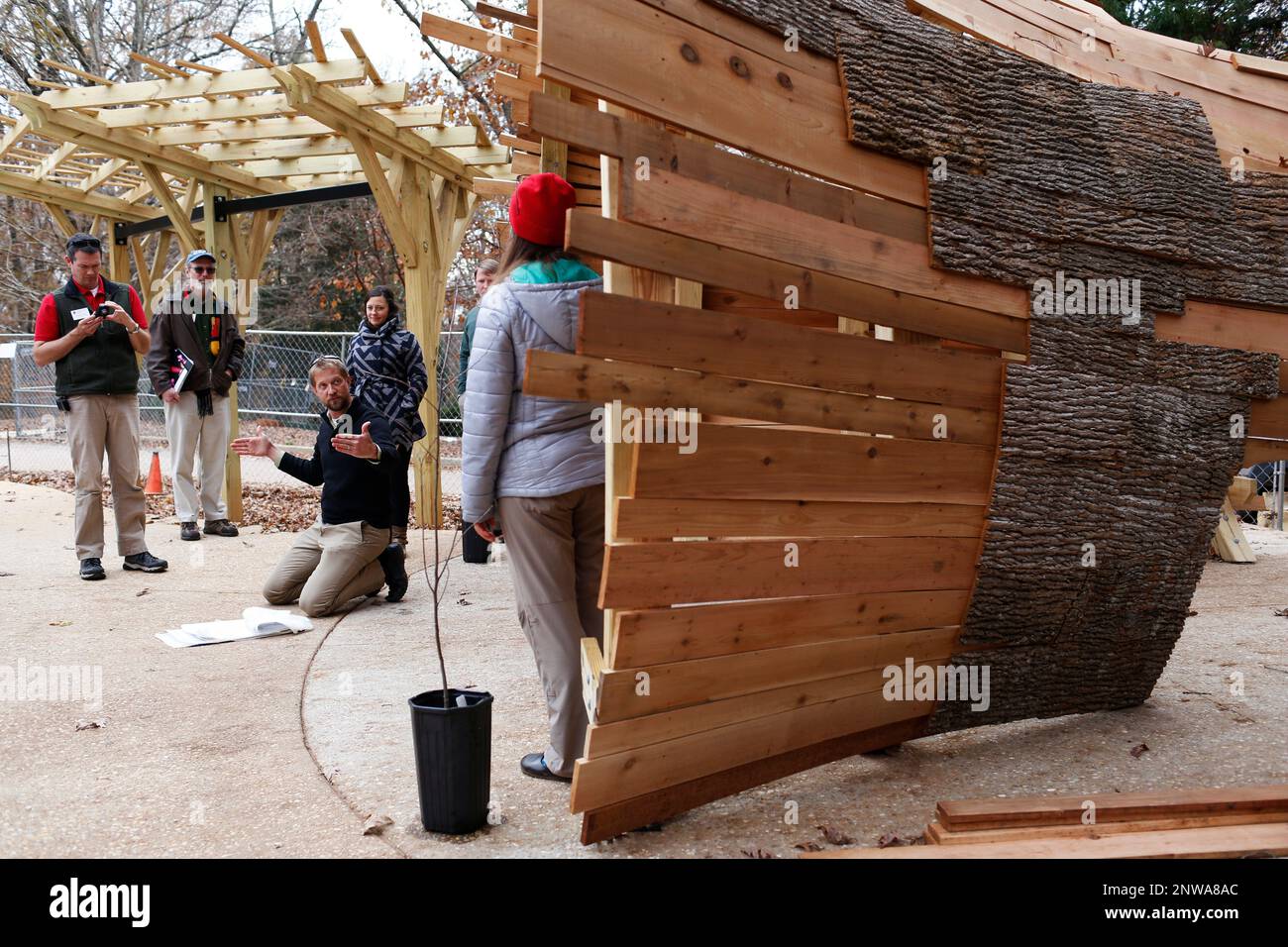 Cameron Berglund, one of the garden's designers with Konns ...
