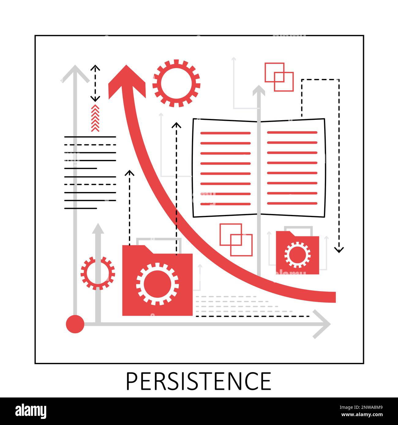Business persistence growth. Professional ambition and self development ...