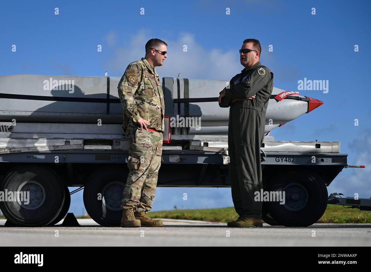Col. Mark Wass, 36th Wing operation group commander, right, and Tech ...