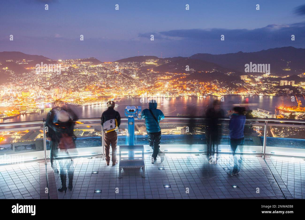 View from Mt. Inasa lookout, Nagasaki, Japan Stock Photo - Alamy