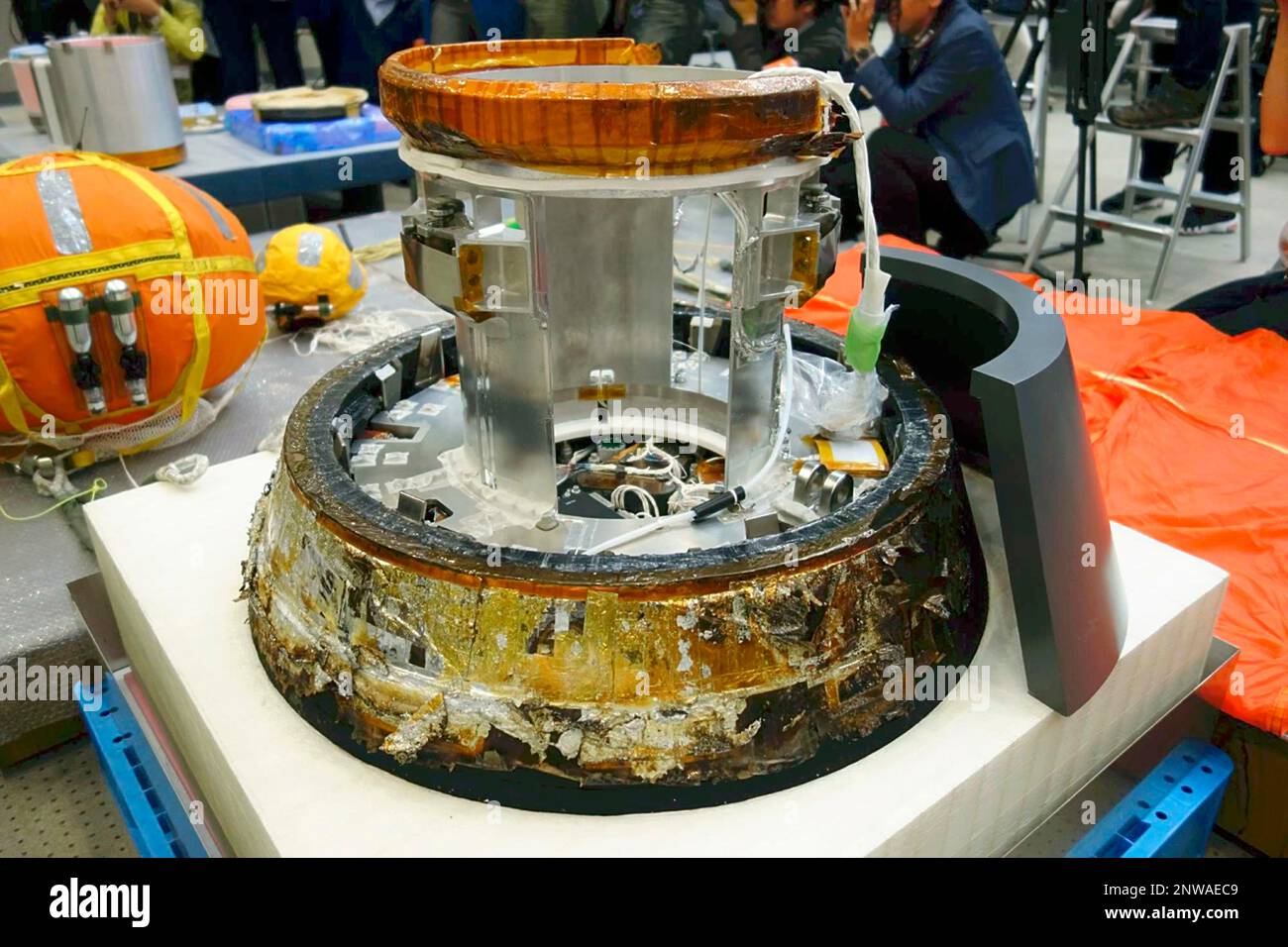 The Japan Aerospace Exploration Agency, or JAXA, unveils a compact ...