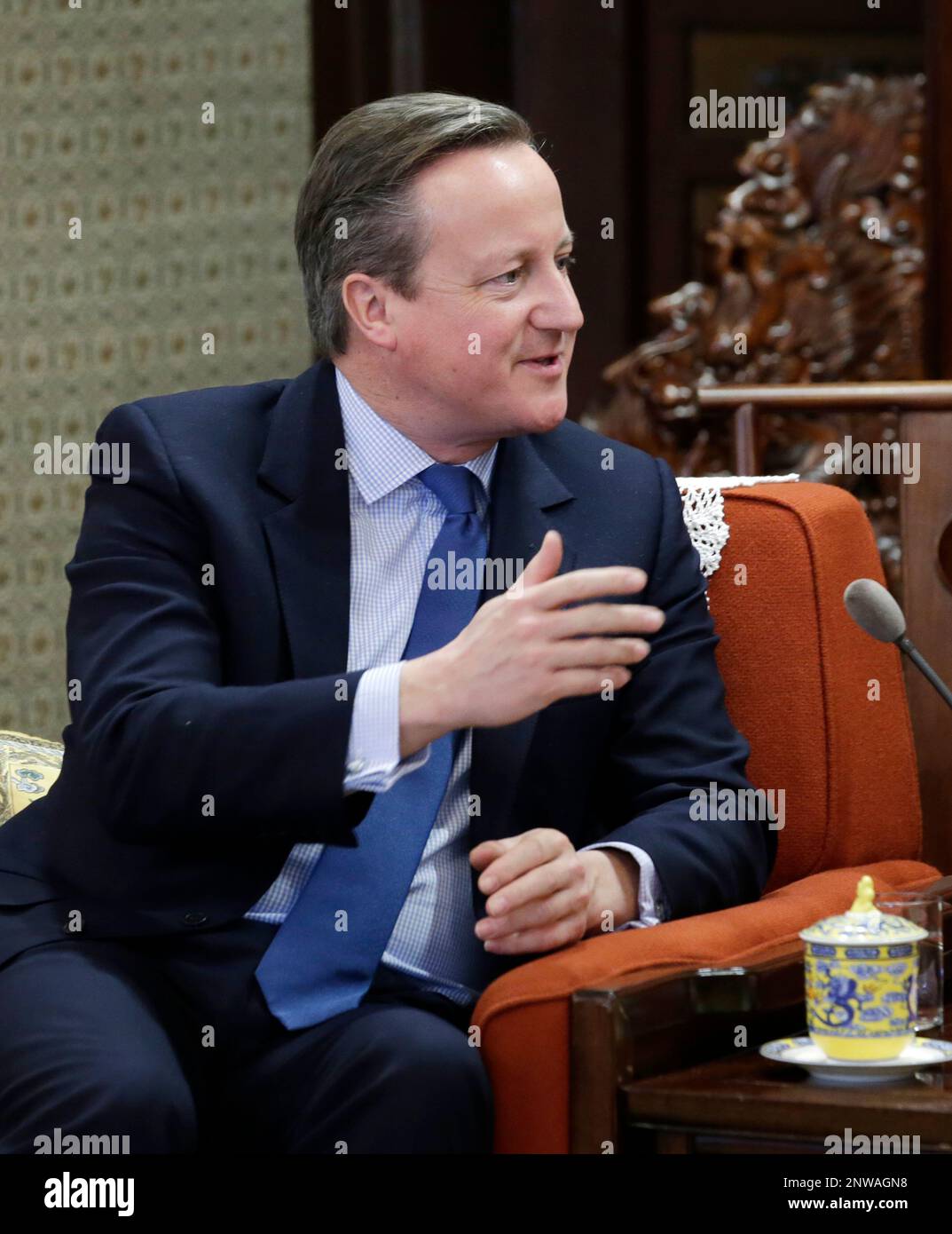 Former British Prime Minister David Cameron meets China's Premier Li ...
