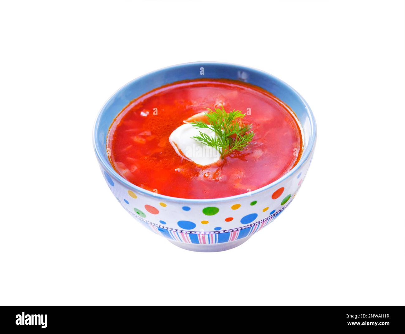 Borsch - traditional Ukrainian beetroot and cabbage soup isolated on ...