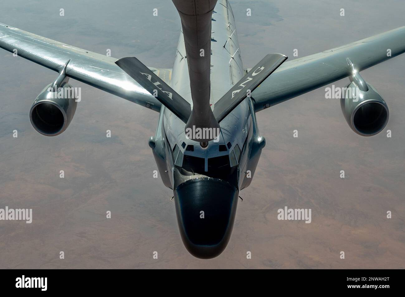 A U.S. Air Force RC-135V/W RIVET JOINT assigned to the 379th Air ...