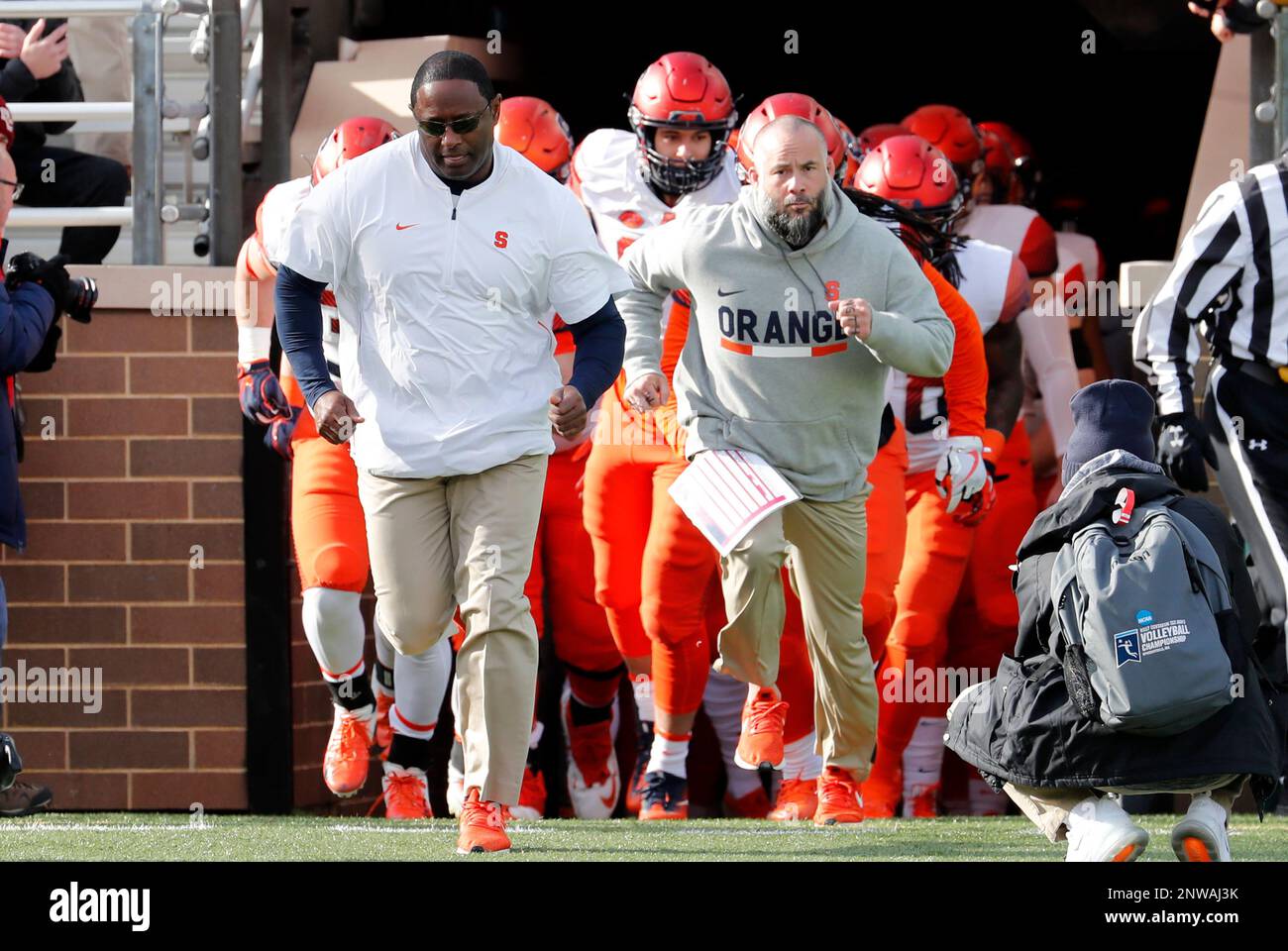 CHESTNUT HILL, MA - NOVEMBER 24: Syracuse Orange head coach Dino Babers ...