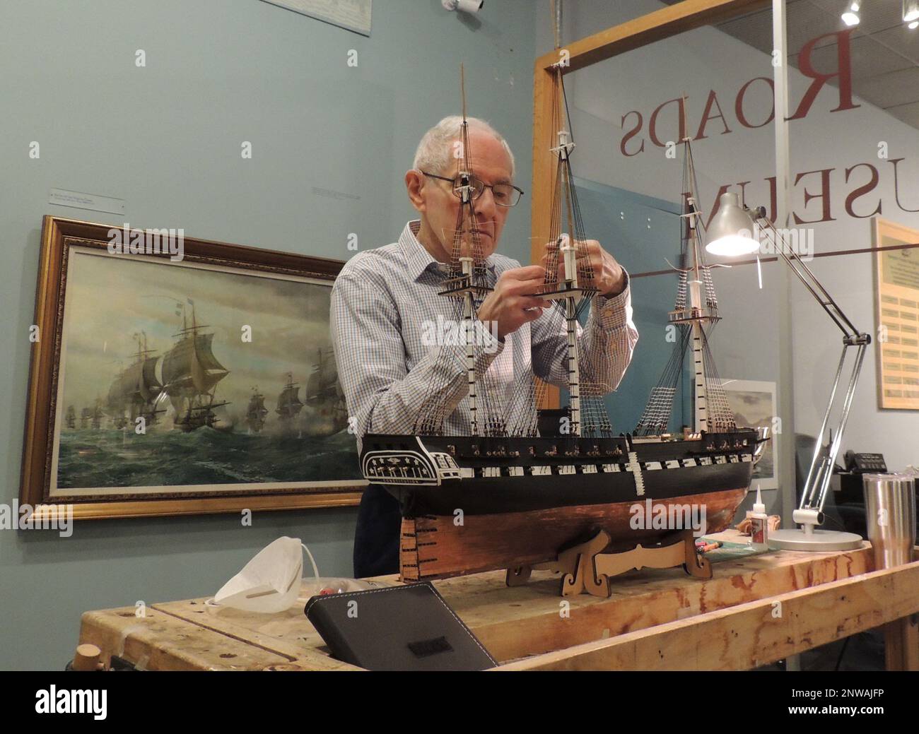 Lee Martin, a Volunteer Model Shipbuilder at the Hampton Roads Naval ...
