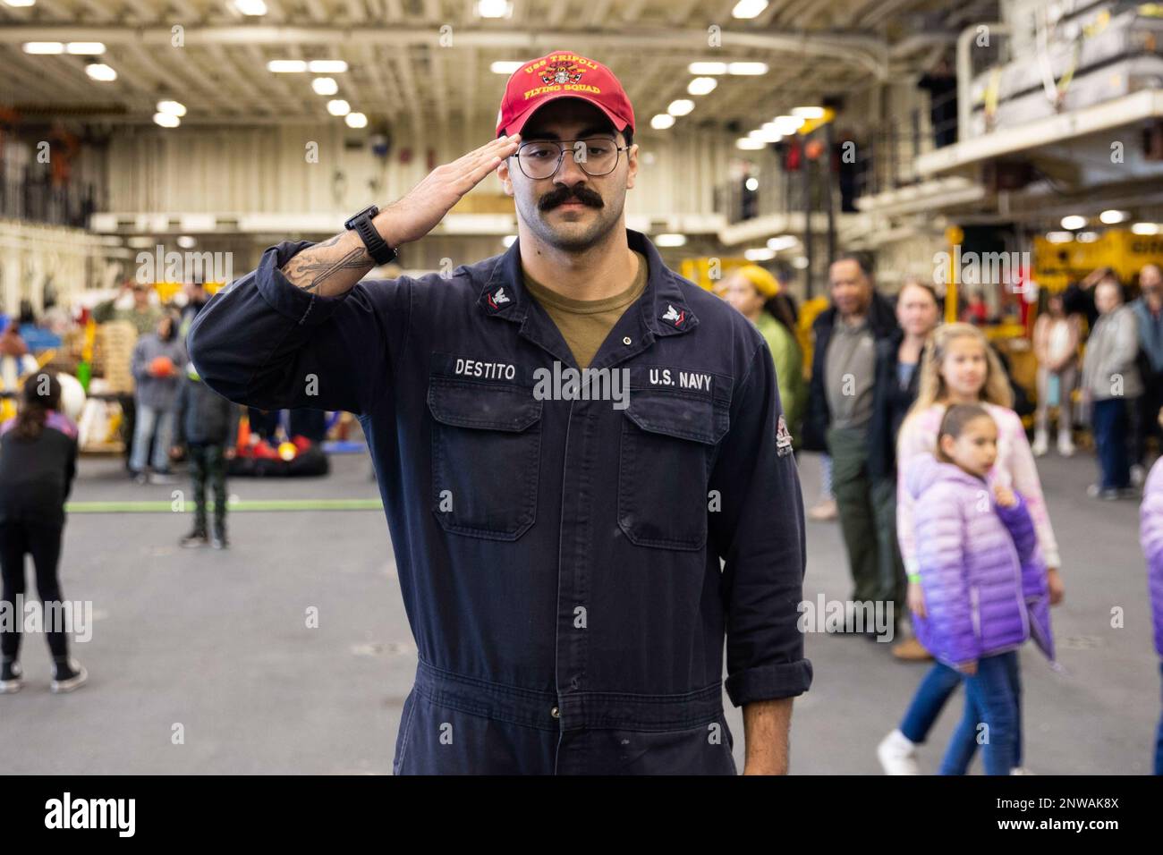 230203-N-CM110-1047 PACIFIC OCEAN (Feb. 3, 2023) – Damage Controlman ...