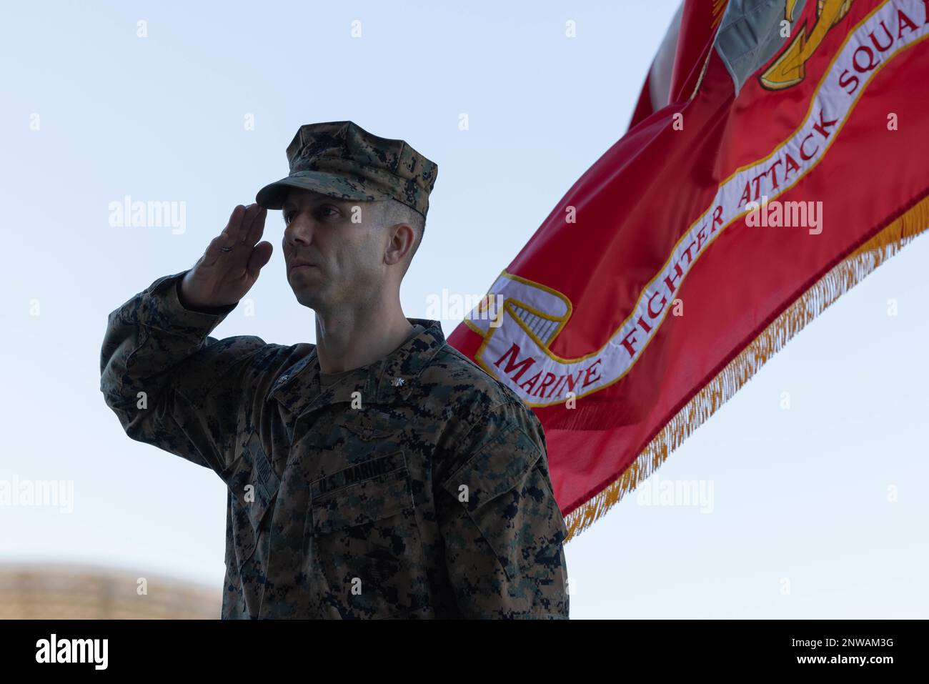 U.S. Marine Corps Lt. Col. Alexander Goodno, out-going commanding ...