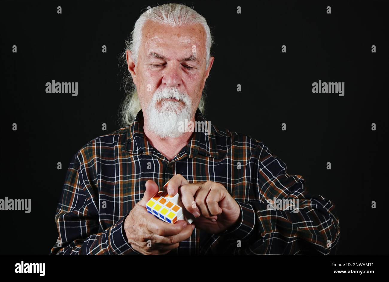 Monkey with rubiks cube hi-res stock photography and images - Alamy