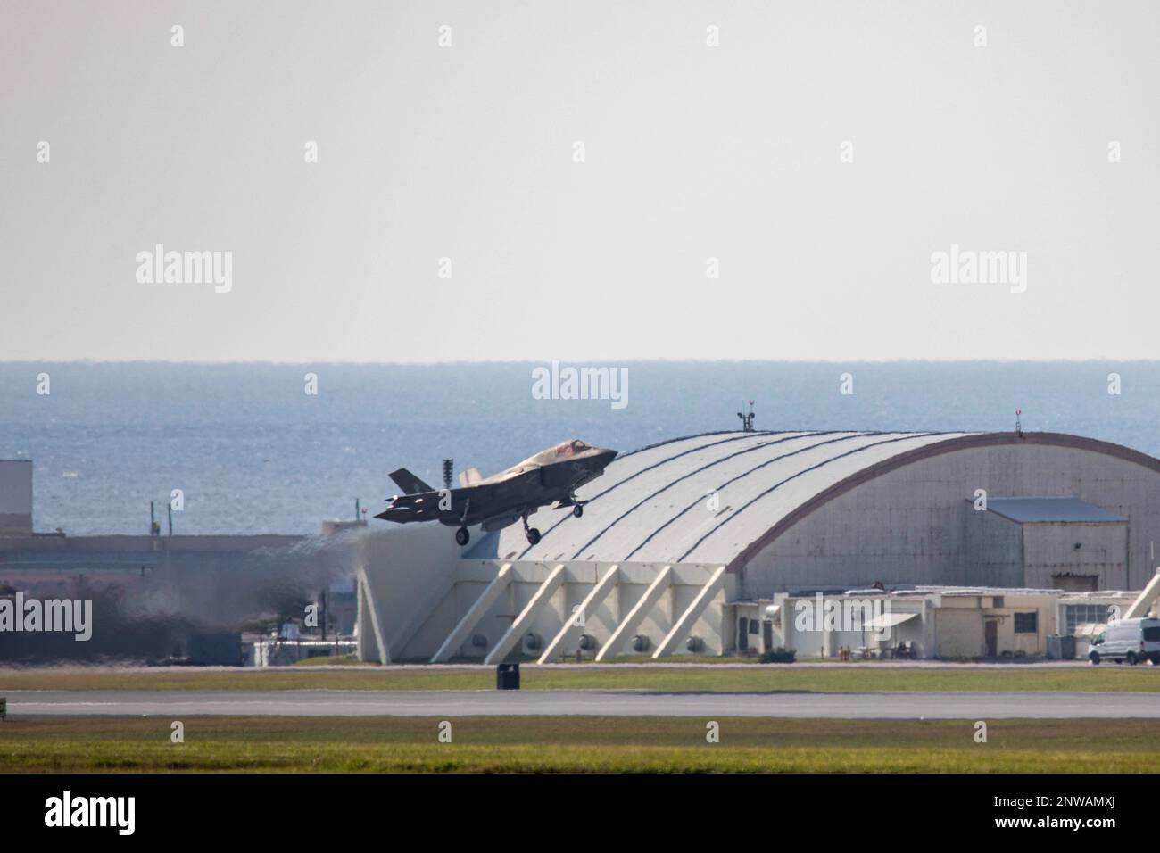 A U.S. Marine Corps F-35B Lightning II aircraft with Marine Fighter ...