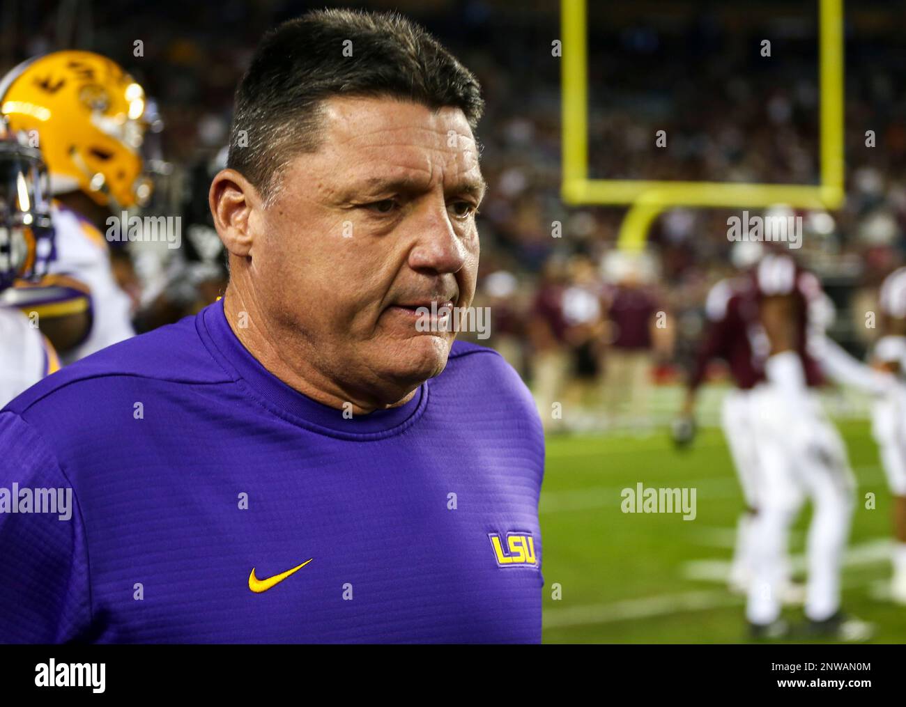 November 24, 2018: LSU Tigers head coach Ed Orgeron during the game ...