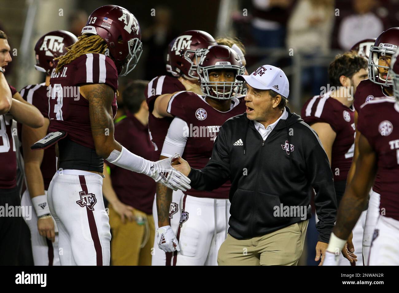 November 24, 2018: Texas A&M Aggies head coach Jimbo Fisher during the ...