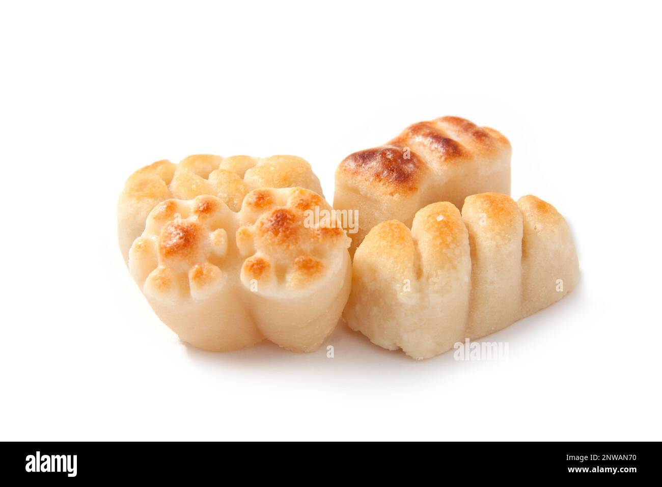 Various types of turron, mazapan, mantecados y polvorones.Typical ...