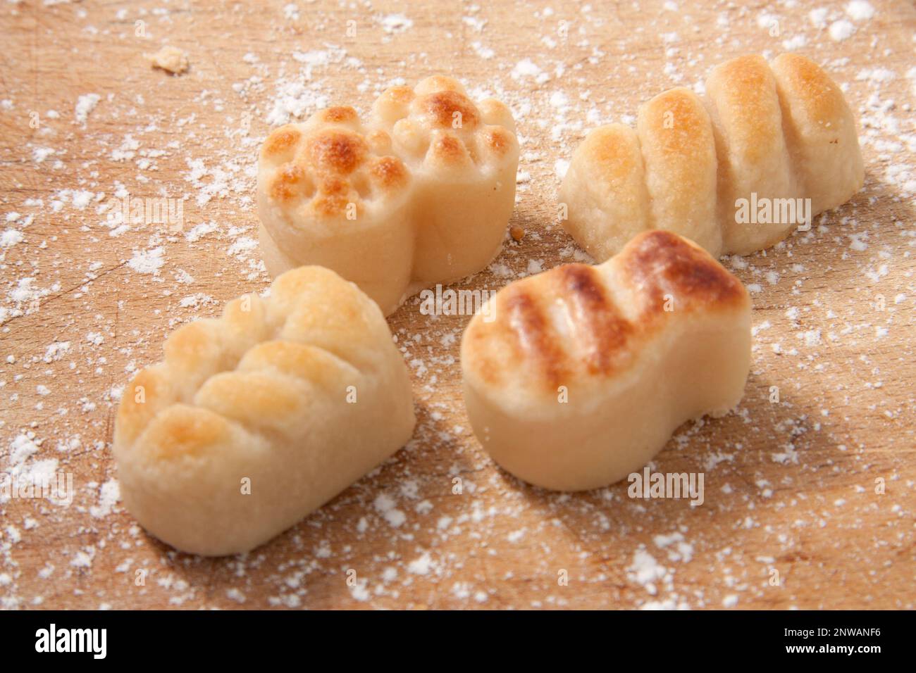 Various types of turron, mazapan, mantecados y polvorones.Typical ...