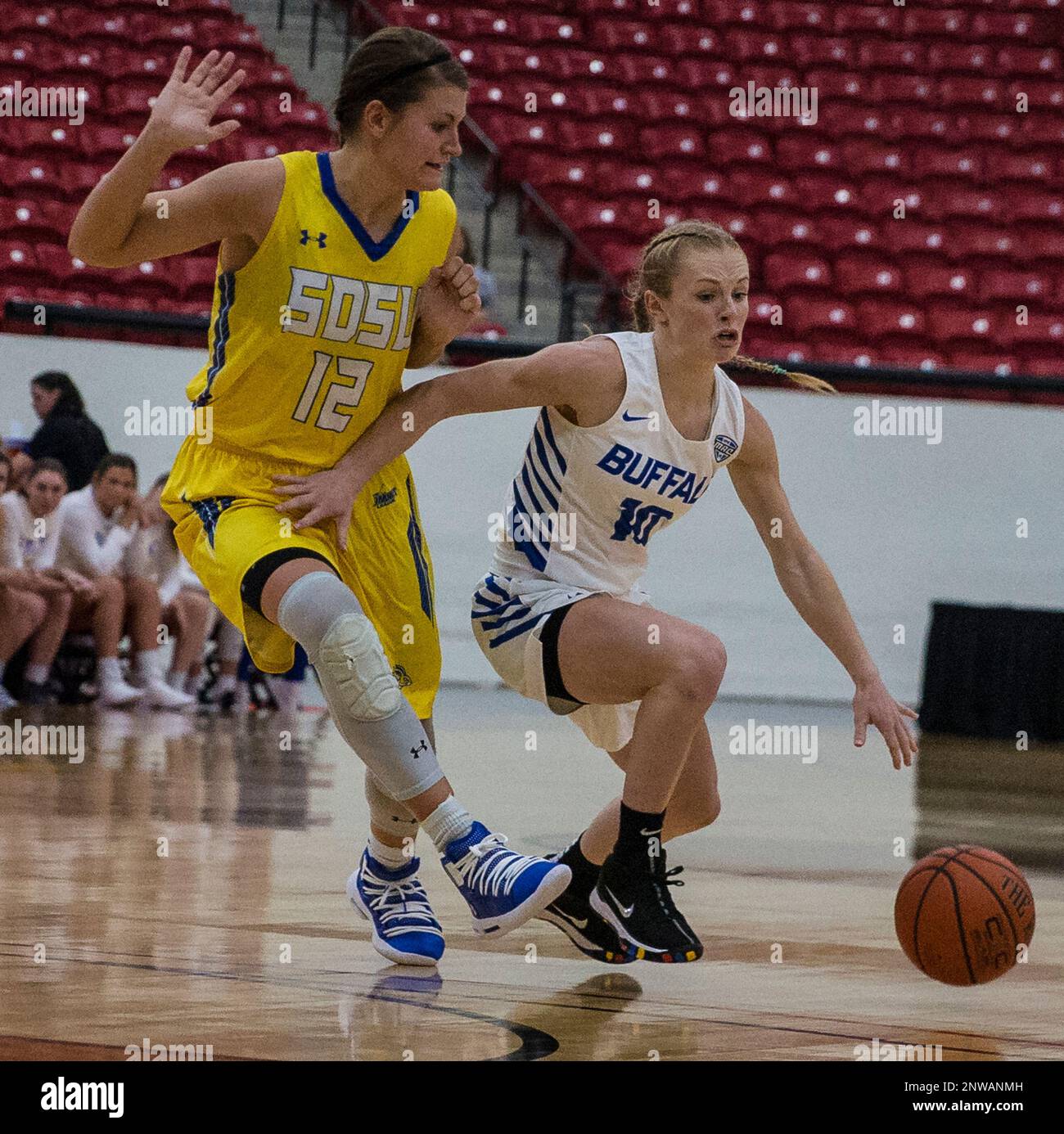Nov 24 2018 Las Vegas, NV U.S.A. Buffalo guard Hanna Hall (10) drives ...