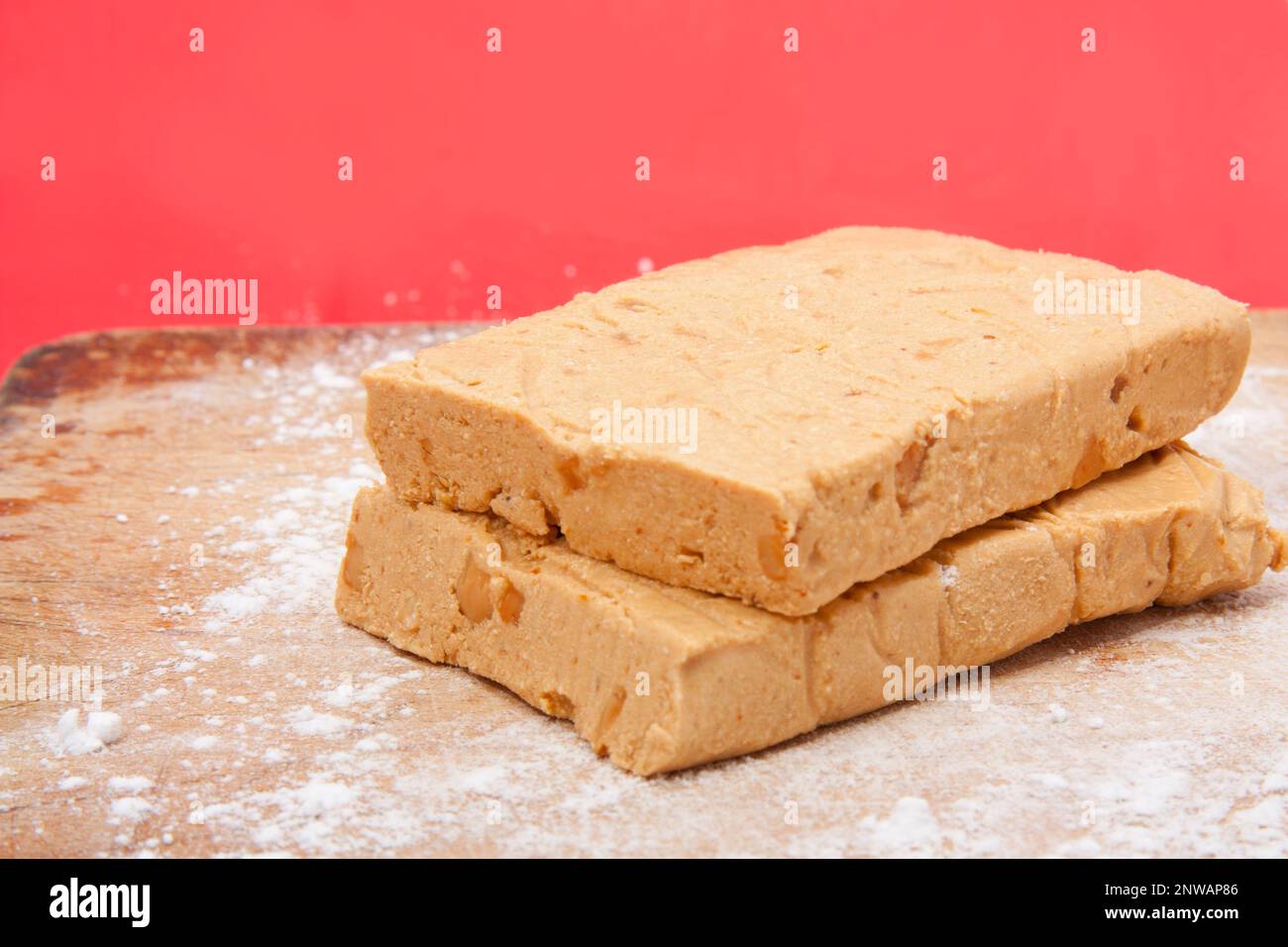 Various types of turron, mazapan, mantecados y polvorones.Typical ...