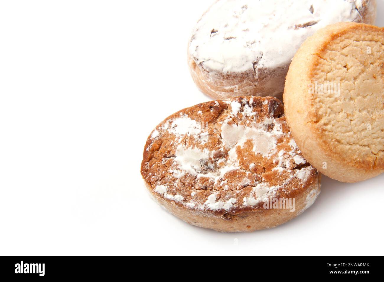 Various types of turron, mazapan, mantecados y polvorones.Typical ...