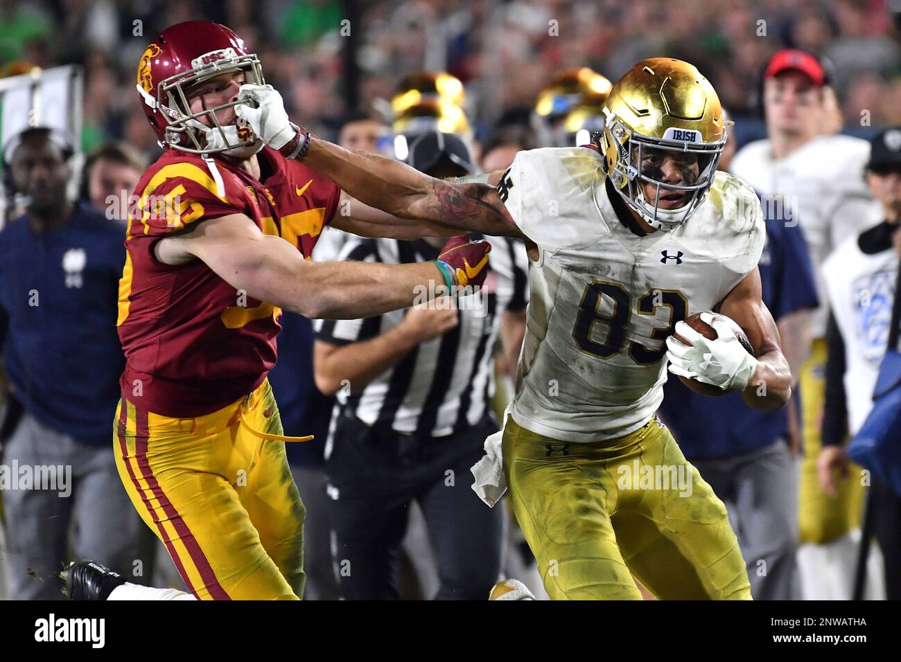 November 24, 2018 Los Angeles, CA.Notre Dame Fighting Irish wide ...