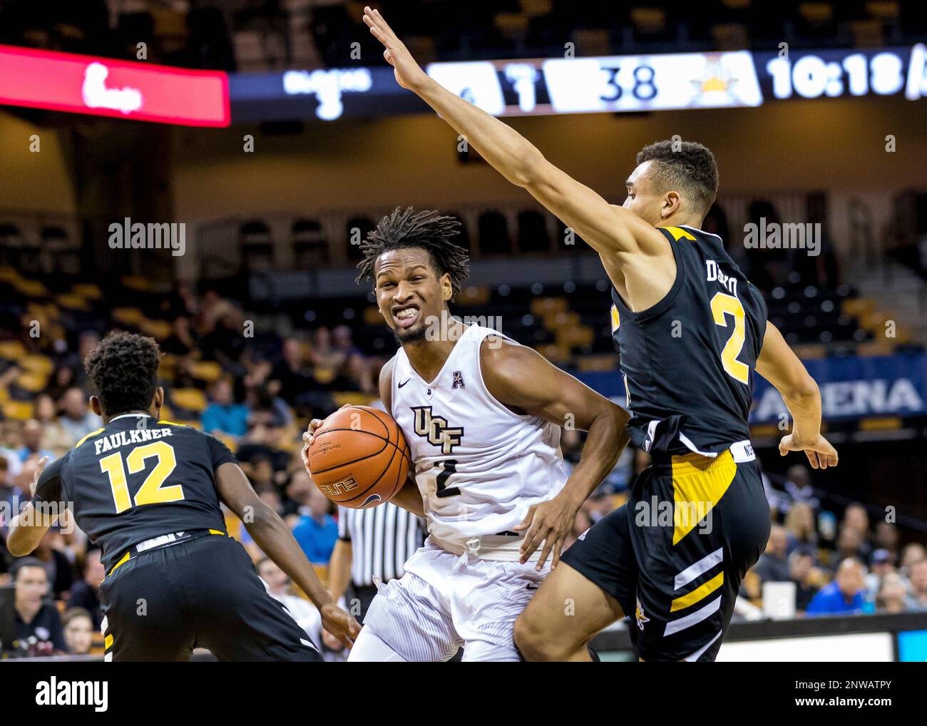 ORLANDO, FL - NOVEMBER 24: UCF Knights guard Terrell Allen (2) drives ...