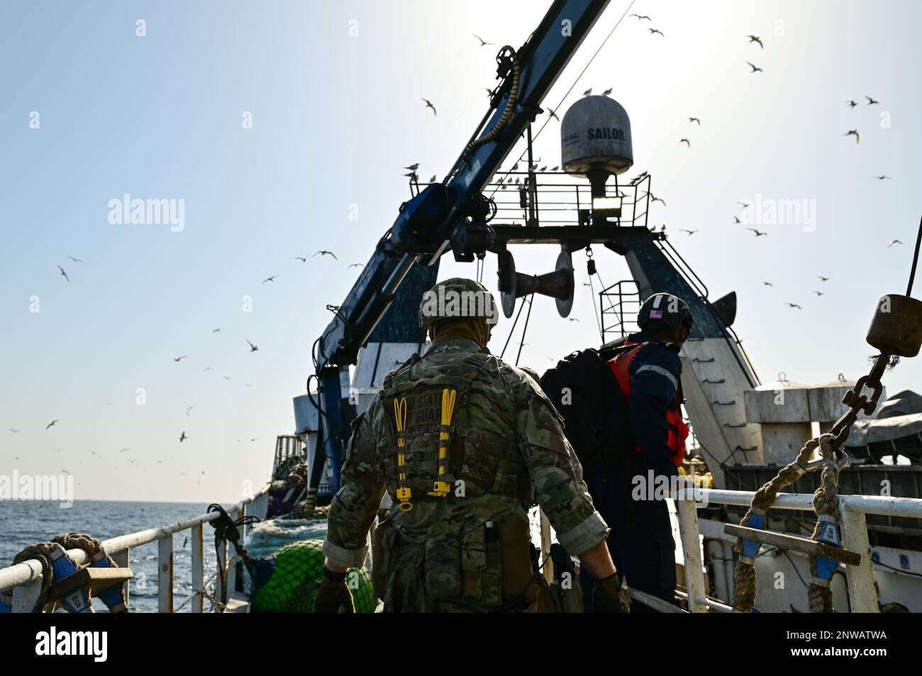 A U.S. Coast Guard Tactical Law Enforcement Team member assigned to ...