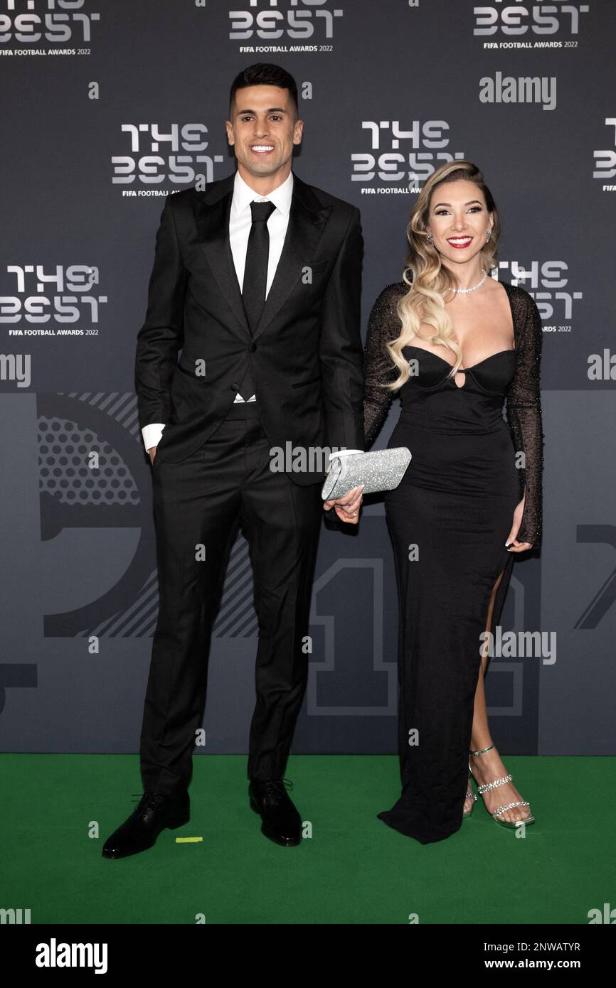 Joao Cancelo and Daniela Machado arrive at the Best FIFA Football ...