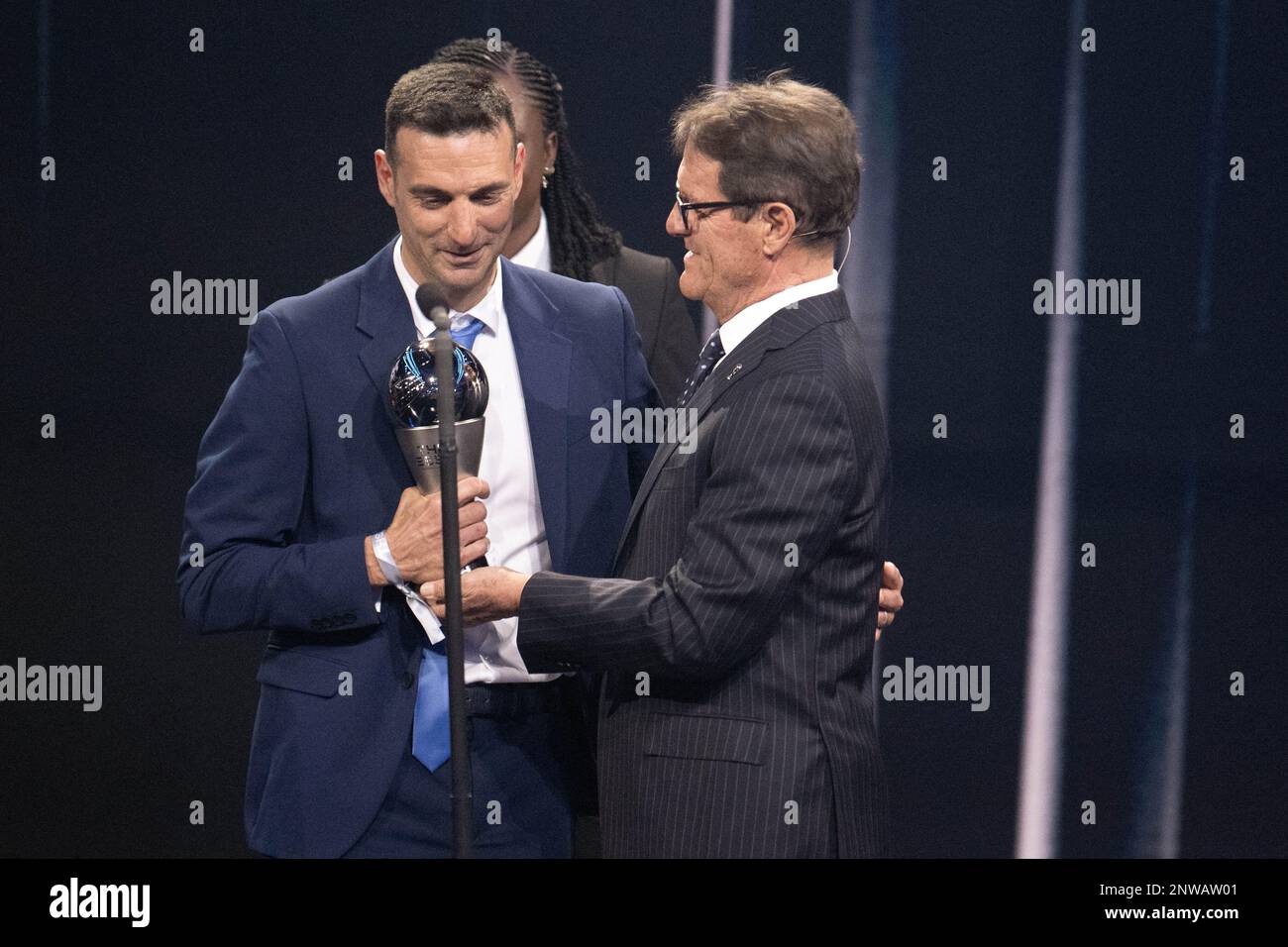Lionel SCALONI head coach of Argentina receives the FIFA Best coach ...