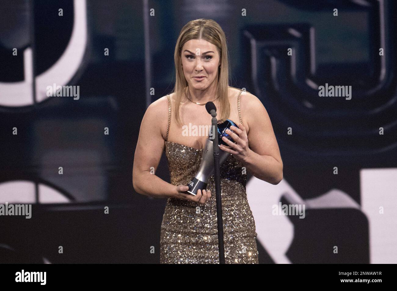 Mary Earps of Manchester United and England receives the FIFA Best ...