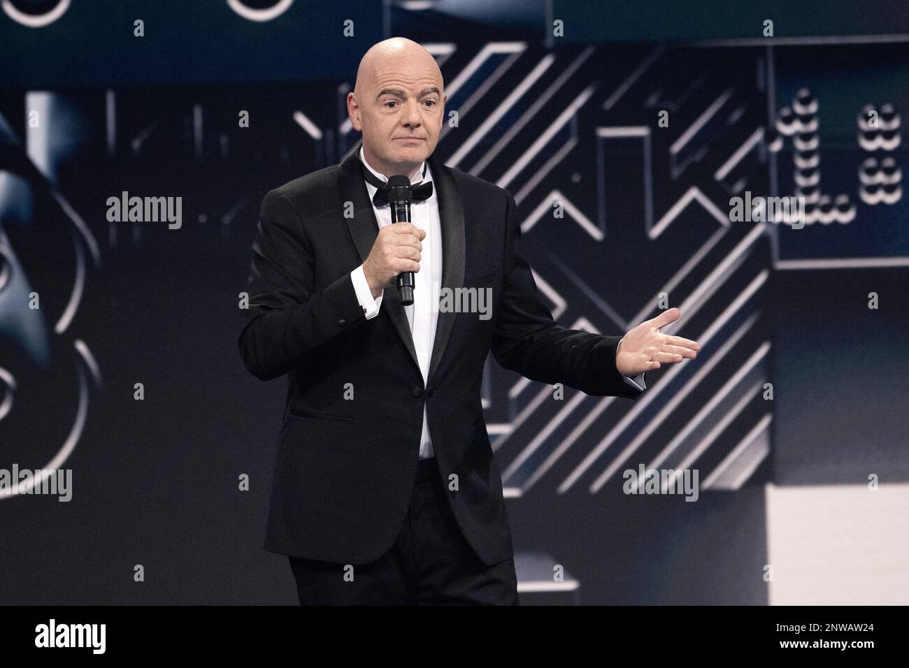Giovanni Infantino President of FIFA on stage during the Best FIFA ...
