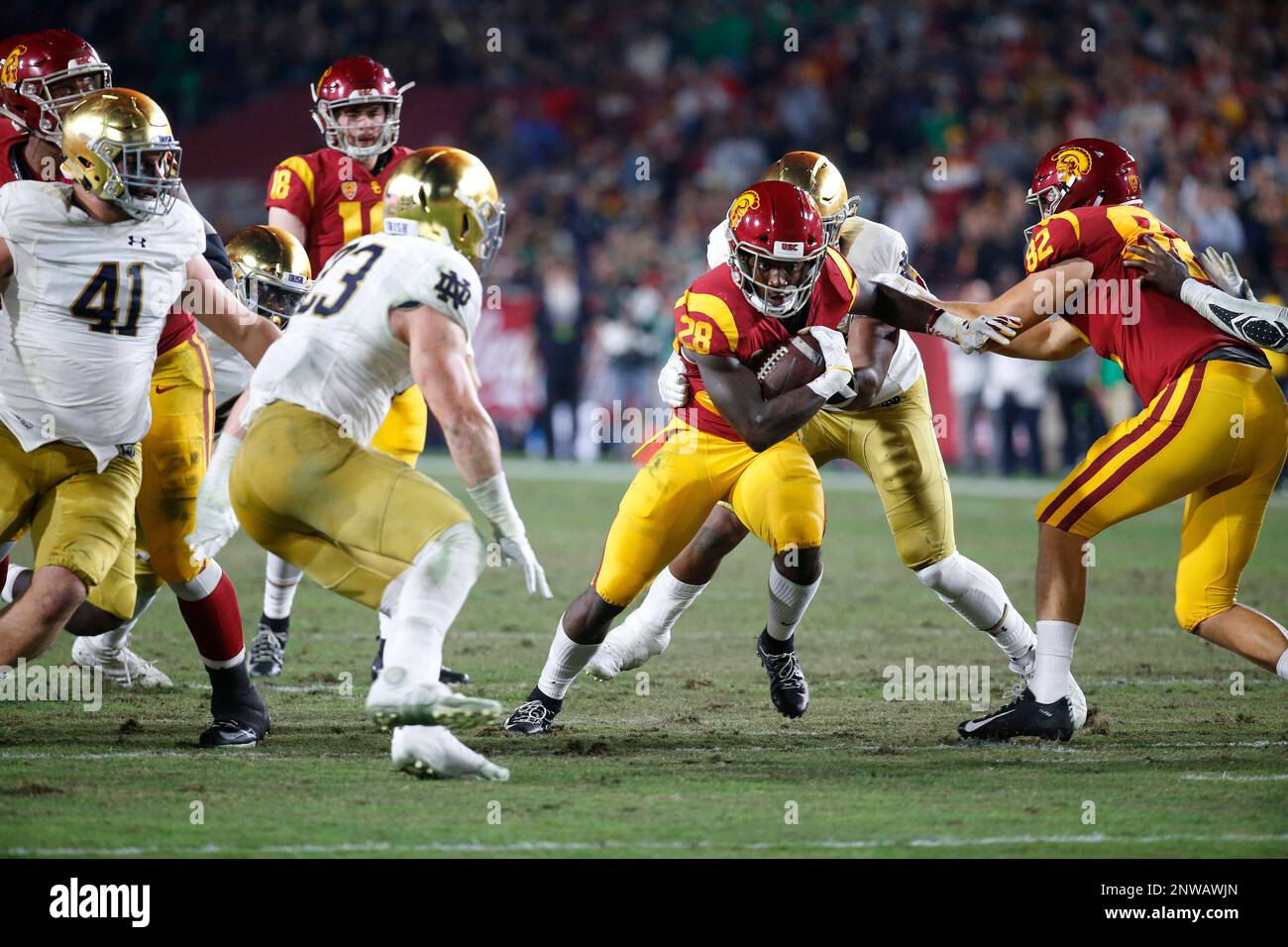 November 24, 2018 USC Trojans running back Aca'Cedric Ware (28) carries ...