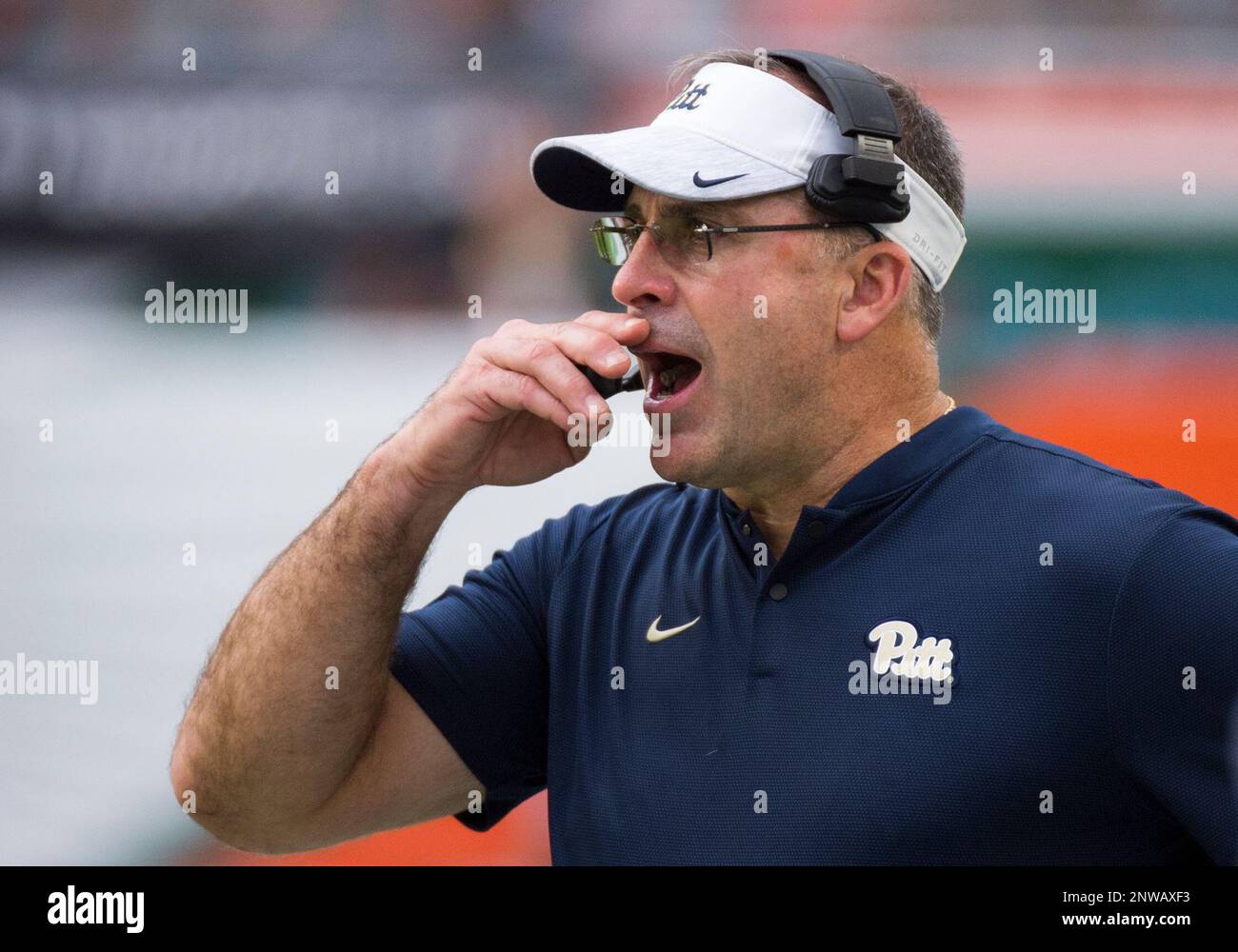 MIAMI GARDENS, FL - NOVEMBER 24: Pittsburgh Panthers head coach Pat Narduzzi during the college ...