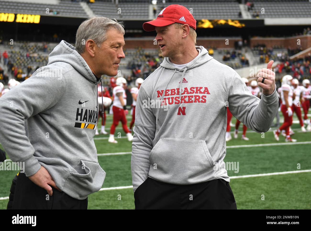 IOWA CITY, IA - NOVEMBER 23: Iowa Hawkeyes football coach Kirk Ferentz ...