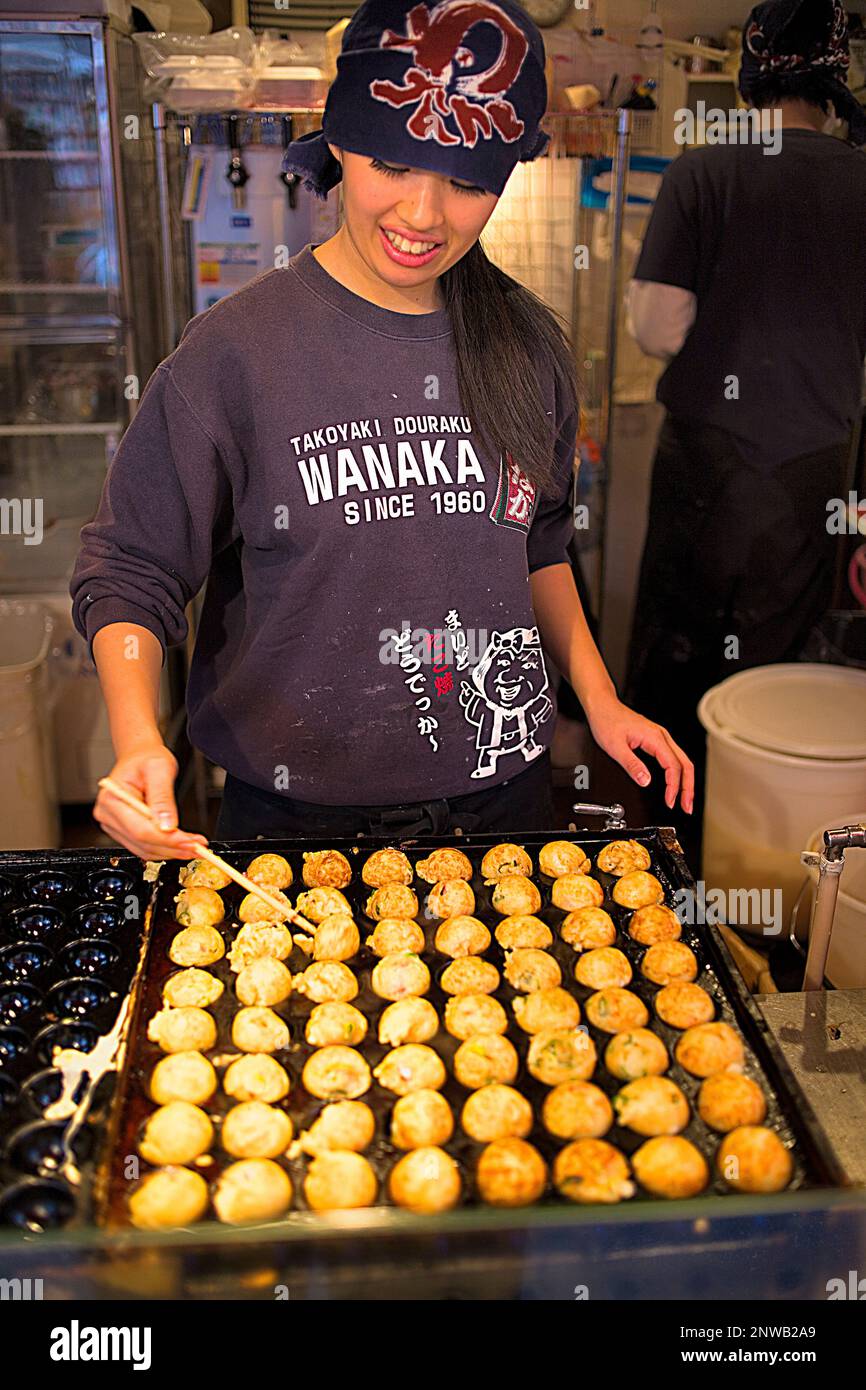 Takoyaki Douraku restaurant,Takoyaki is a octopus ball, in America Mura ...