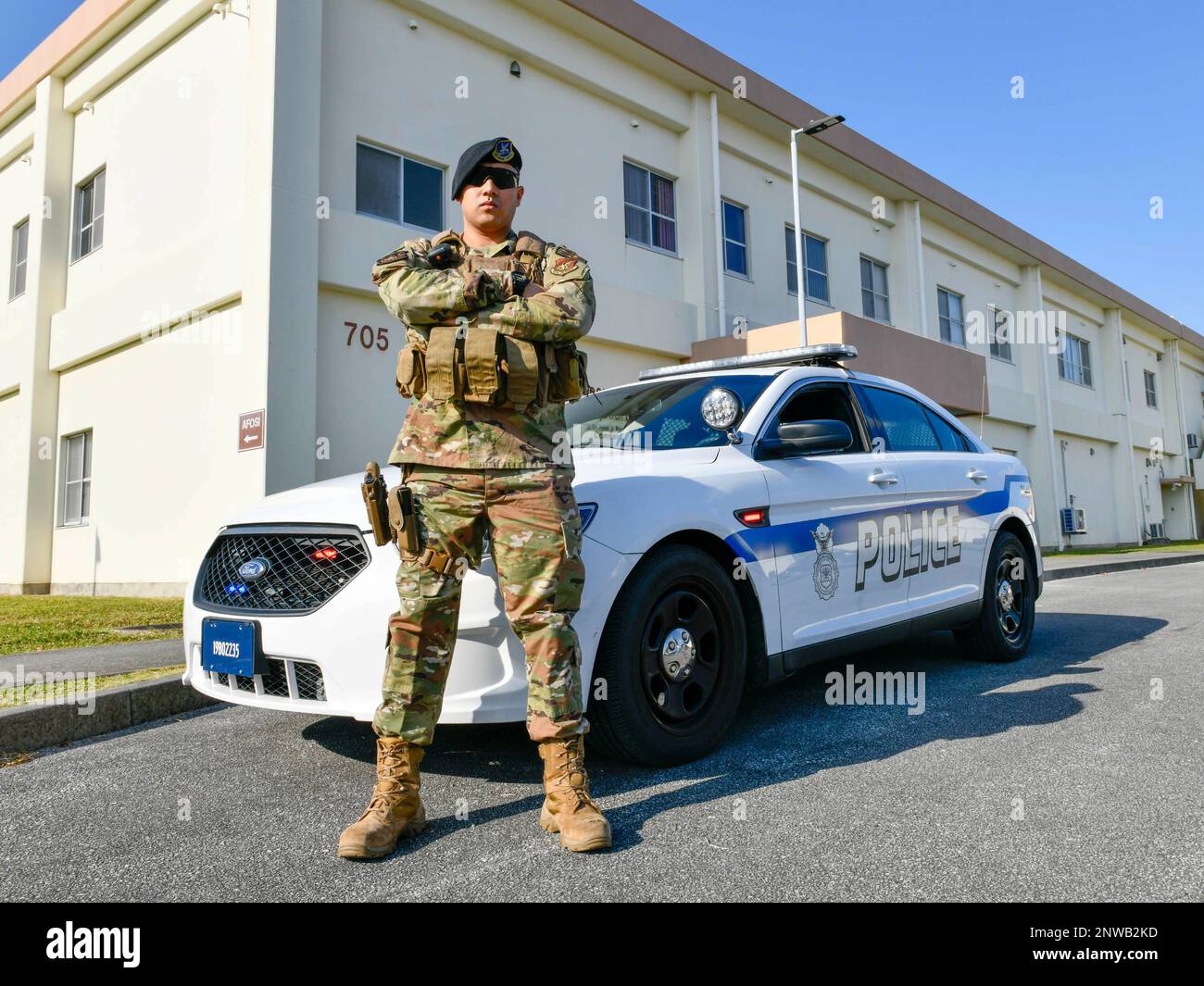 U.S. Air Force Senior Airman Bernard Gastelum, 18th Security Forces ...