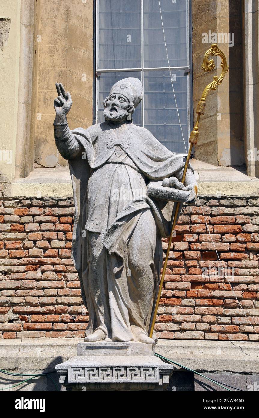 Statue of St. Nicholas , Socha svätého Mikuláša, Trnava, Nagyszombat ...