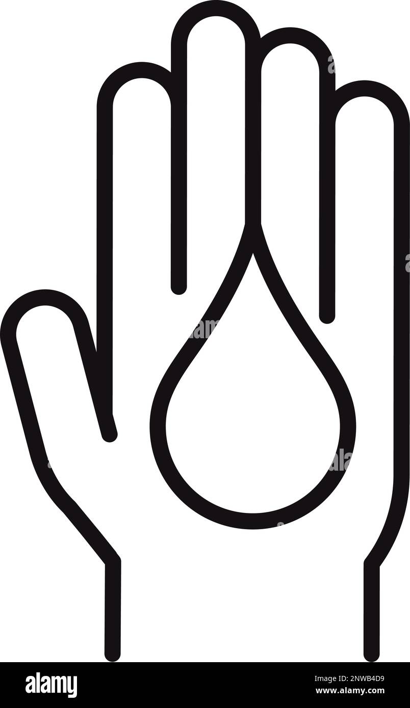 blood drop in hand Stock Vector Image & Art - Alamy