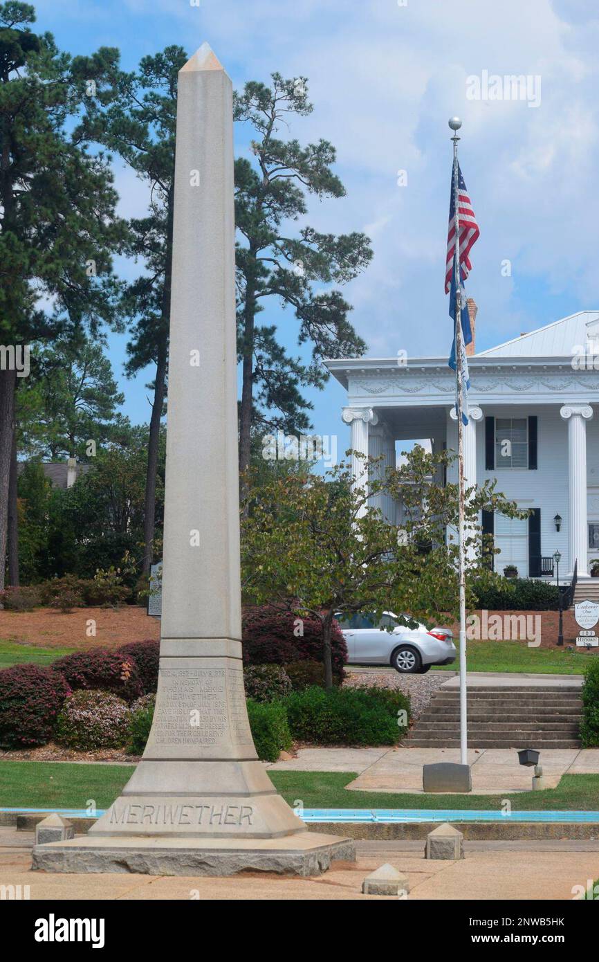 This undated photo shows the Meriwether monument in Calhoun Park in ...