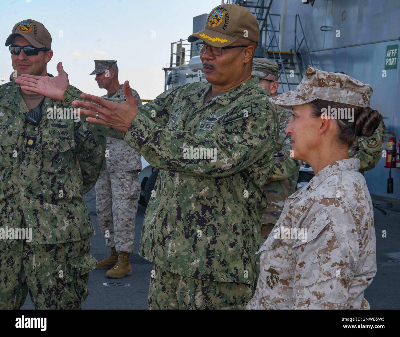 230131-N-TC338-1429 PORT OF DJIBOUTI (Jan. 31, 2023) Capt. Lenard ...