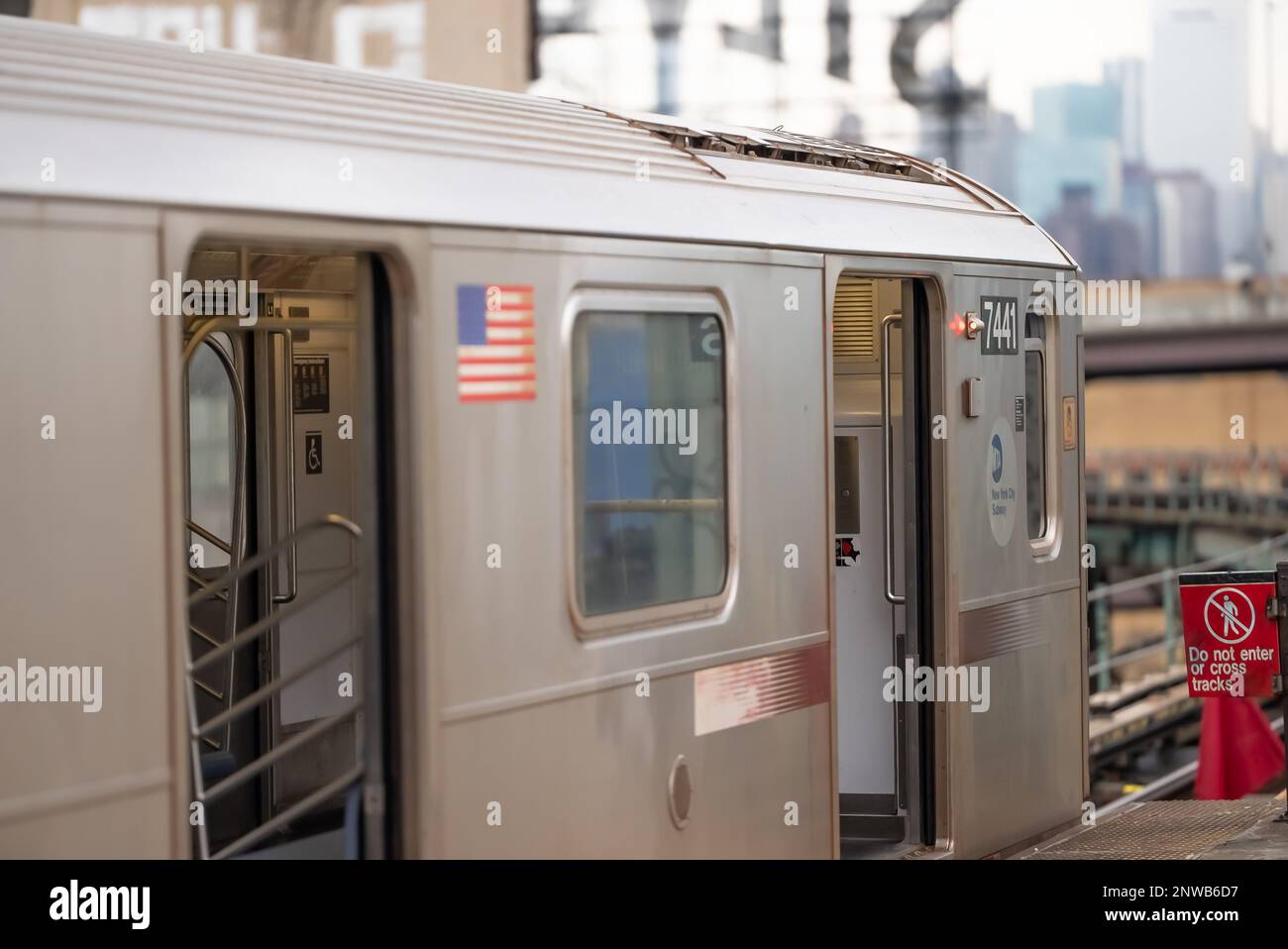 New York MTA subway train - travel photography Stock Photo - Alamy